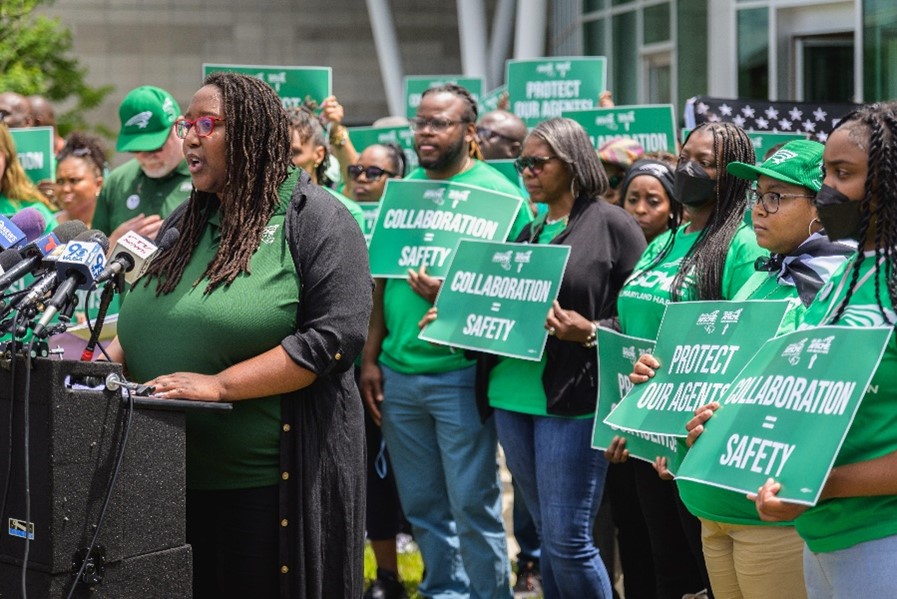 AFSCME Maryland members rally after parole and probation agent is ...